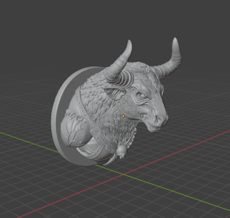 🐂 Aggressive Bull Head Wall Statue – Powerful Animal Sculpture STL for ...