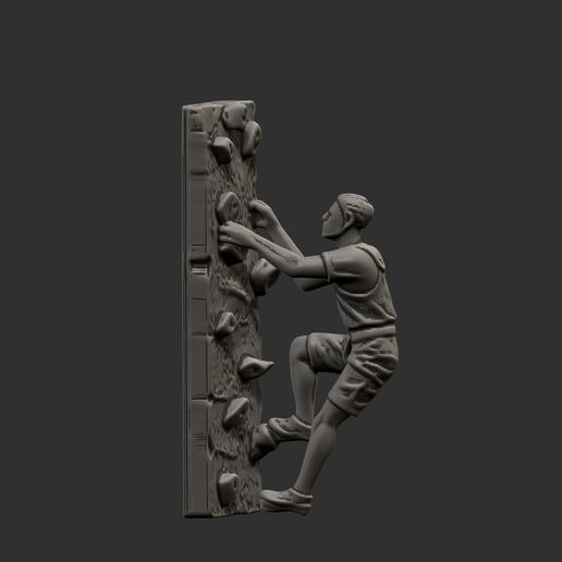 🗿 Wall-mounted climber sculpture・ 3D File for 3D printing・Cults