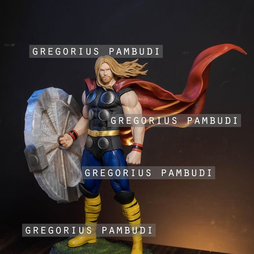 🎨 Thor Fan Art Statue 3D Printable・ 3D File for ・Cults
