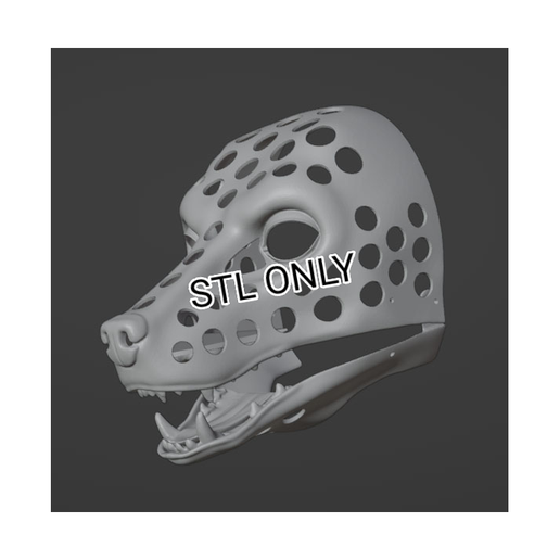 realistic wolf mask base