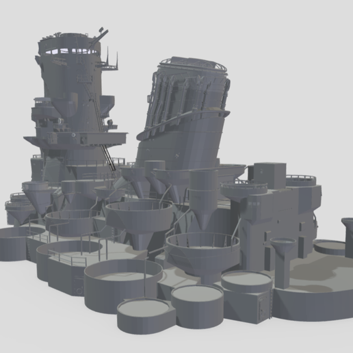 ⛵ IJN Yamato Superstructure 1/200 & 1/350 Scale – Ultra-Detailed WWII ...