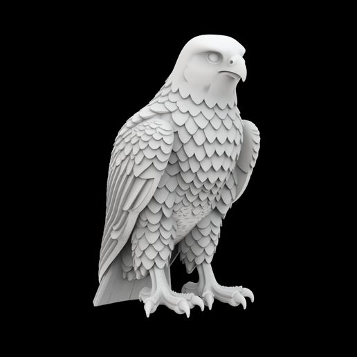 🐦 Falcon Statue 3D Printable Bird Model・ STL File for 3D printing・Cults