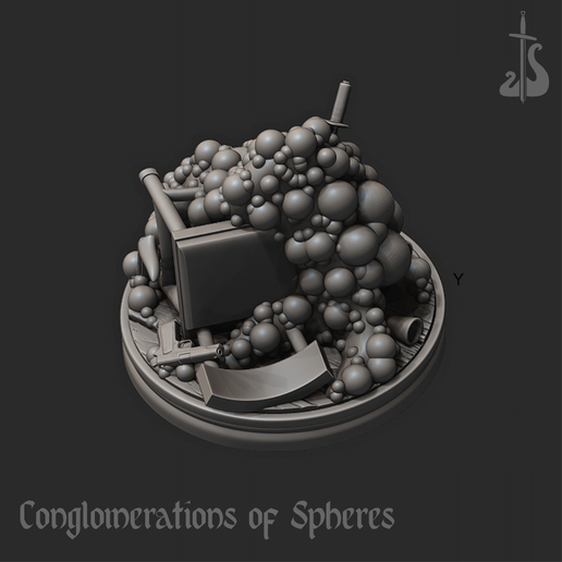 🎲 Conglomeration of Spheres・ 3D File for 3D printing・Cults