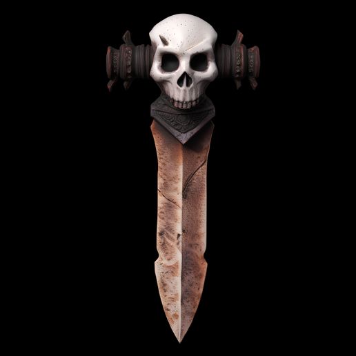 🗡️ DAGGER 1- AZTEC BONE DAGGER | By LowPoly Mesh・ 3D File for 3D ...