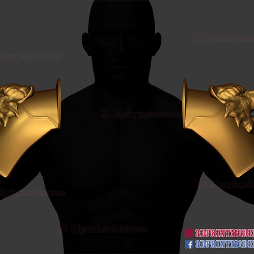 🐅 Shoulder Armor Cosplay - Larp Armor Cosplay - Tiger Roman Muscle ...