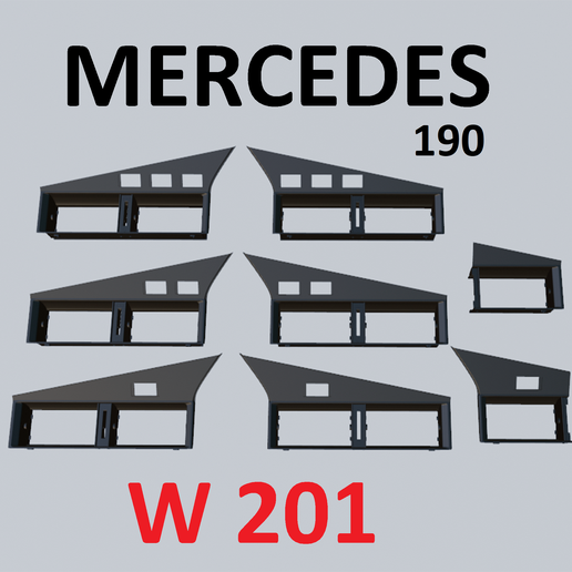 3D file CENTER DASH FOR MERCEDES 190 / W201 💨 ・3D printable design to ...