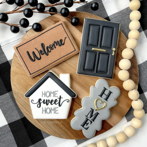 🏠 Home Sweet Home Cookie Cutter & Stamp Set – 4-Piece Welcome ...