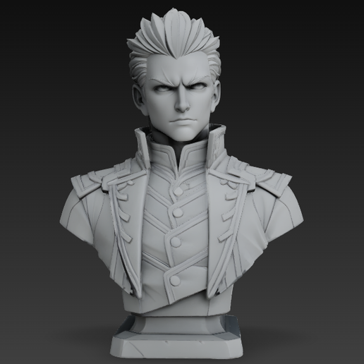 👤 Bust of Lee, character Virgin・ STL File for 3D printing・Cults