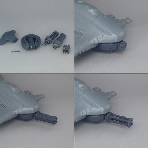 🎲 DF-SR-HH Front Turret Bits・ STL File for 3D printing・Cults