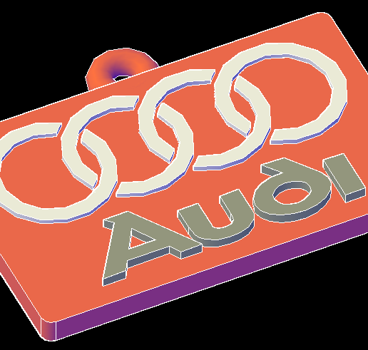 🚗 Audi keychain・ STL File for 3D printing・Cults