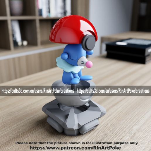 Archivo STL Popplio en la pokeball de Pokemon 🐉 ・Modelo para descargar ...
