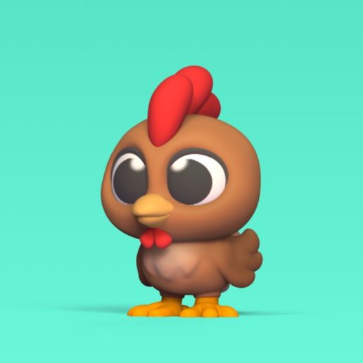 3D file Cute Little Chicken 🐔 ・3D print model to download・Cults