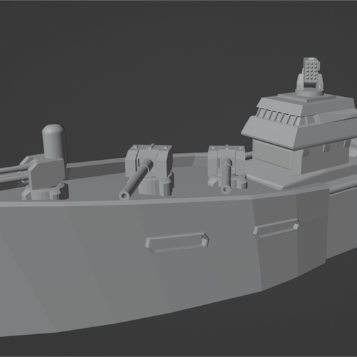 🛥️ Tiny warship・Free STL File for 3D printing・Cults