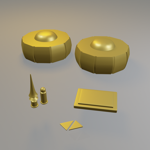 STL file Revolutionary Girl Utena Arisugawa Juri cosplay epaulette pin aglets belt buckle 👧 ...