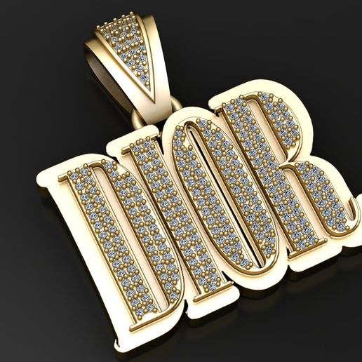 STL file HIP HOP DIOR WORD PENDANT 3D PRINTABLE MODEL 📌 (OBJ)・Design to ...