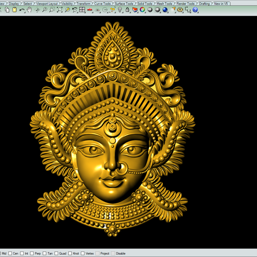 STL file Durga Face Statue File 📁 (OBJ)・3D print design to download・Cults