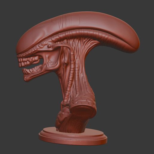 👽 Alien Head Bust 3D STL Printable - 3D Model STL 3D print model・ STL File for 3D printing・Cults