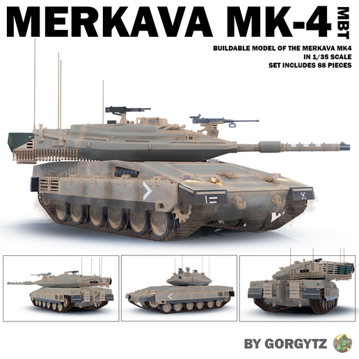 STL file Merkava MK4 🇮🇱 ・3D print object to download・Cults