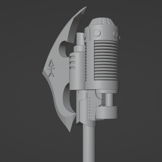 🪓 Xenos Halberd / Axe variant・Free STL File for ・Cults