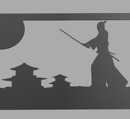 STL file Samurai stencil decoration 🗡️ ・3D printing template to ...