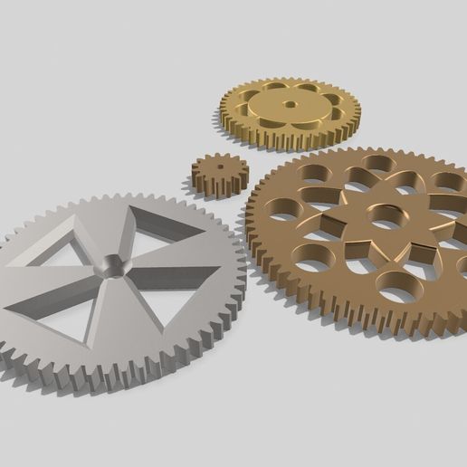 STL file 4-Gear Watch Mechanism – 3D Printable Gear Set for Clockmaking ...
