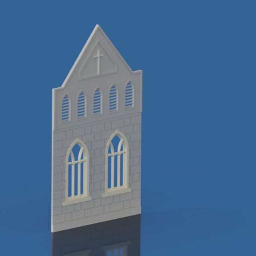 STL file Chapel Front Wall for use with my Chapel Windows 💭 ・3D print ...