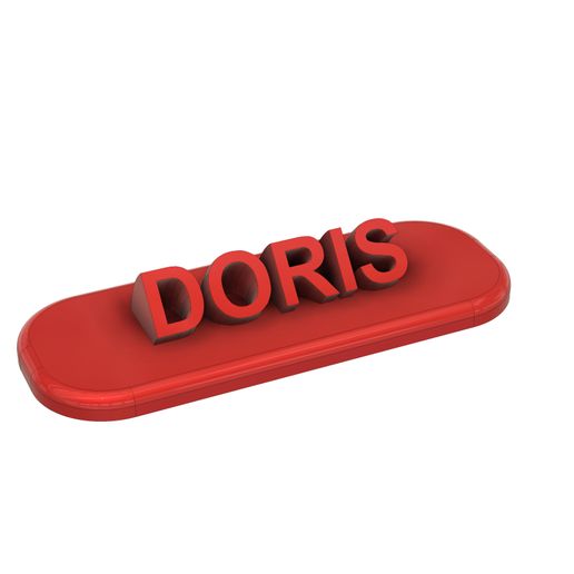 Archivo STL Etiqueta Doris-Name 👽 ・Idea de impresión 3D para descargar ...