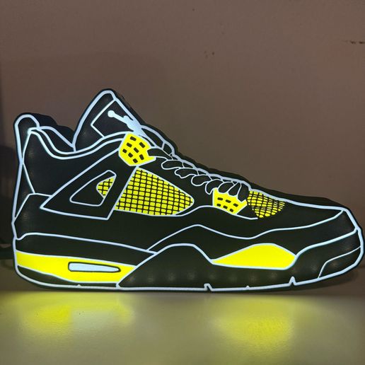 3MF file LIGHTBOX SNEAKER JORDAN 4 👟 ・3D printing template to download・Cults