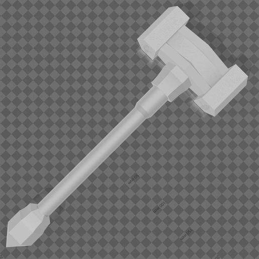 🔨 Dwarven Battle Hammer・ STL File for 3D printing・Cults