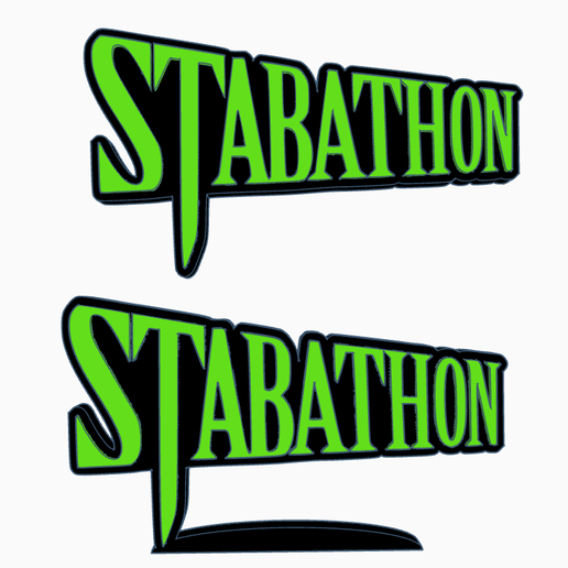 👾 2x STABATHON (SCREAM VI) V1 Logo Display by MANIACMANCAVE3D・ STL File ...