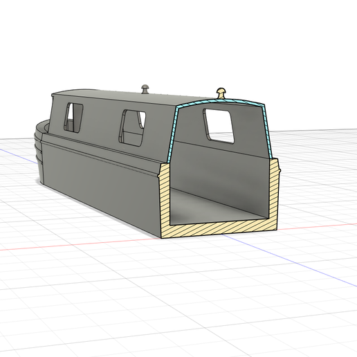 🛥️ Narrowboat Canal Boat Barge - (1/14, 1/32, 1/43 O, 1/87 HO, 1/76 OO ...