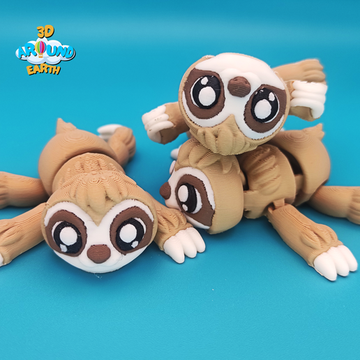 🦥 Cute Sloth・ STL File for 3D printing・Cults