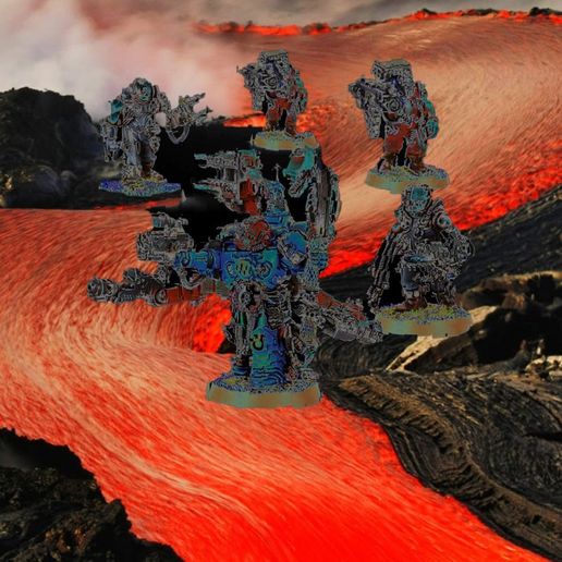 3D file blue mech and gang 🔨 ・3D printing model to download・Cults