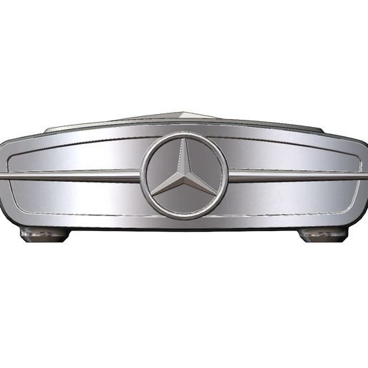 🚗 Front grille Mercedes logo 300SL gullwing sculpture weight 3D print ...