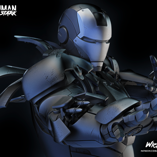 👨 Wicked Marvel Iron Man 2023 Sculpture: Tested and ready for 3d ...