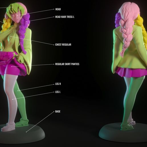 👾 Mitsuri Kanroji from Demon Slayer・ 3D File for 3D printing・Cults