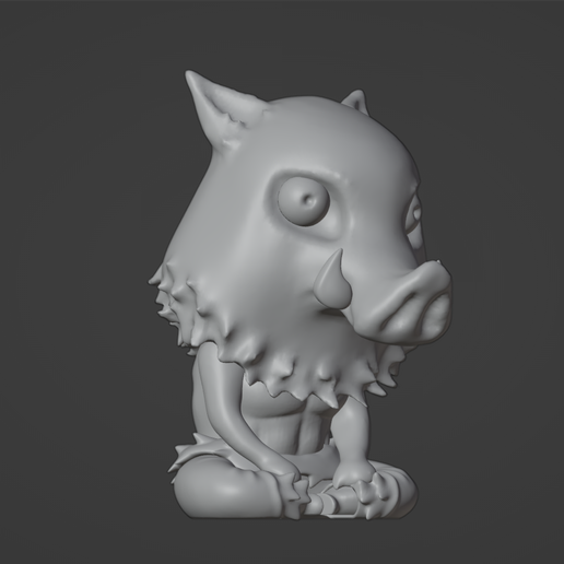 🐗 Inosuke chibi figurine・ STL File for 3D printing・Cults