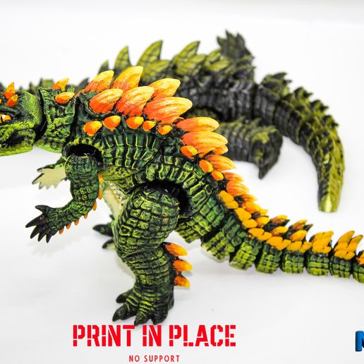 🎨 cocosaurus_flexi_printinplace・ STL File for 3D printing・Cults