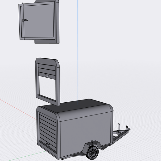 🚐 UHAUL trailer diorama drag week 3 door options・ STL File for ・Cults