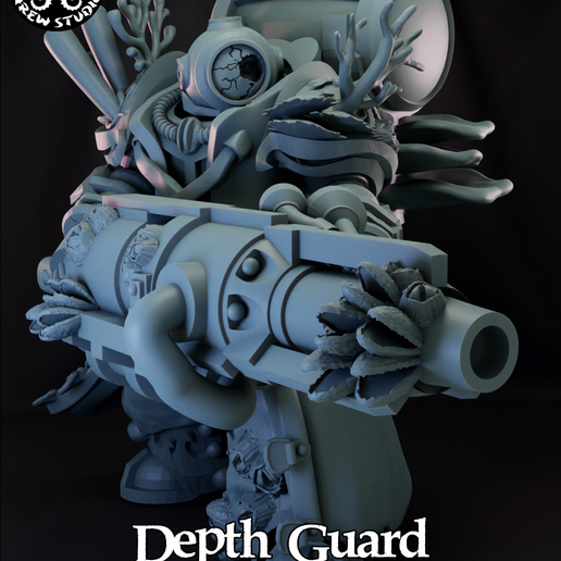 💂 Depth Guard - Brine Cannoneer (Presupported)・ 3D File for ・Cults