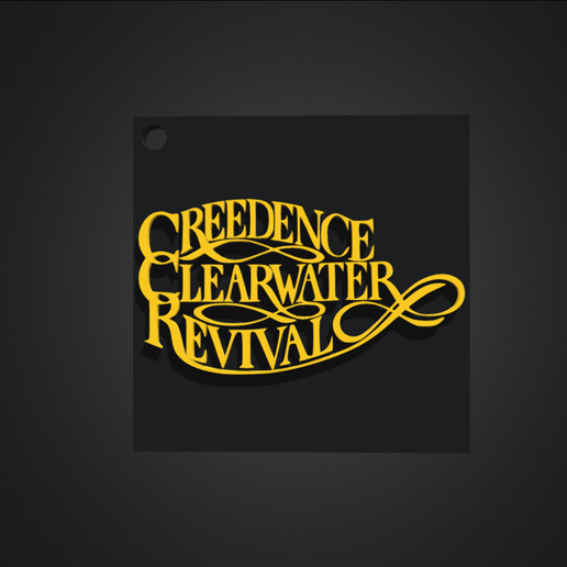 🗝️ Keyring Creedence Clearwater Revival Logo Frame 3D・ STL File for 3D ...