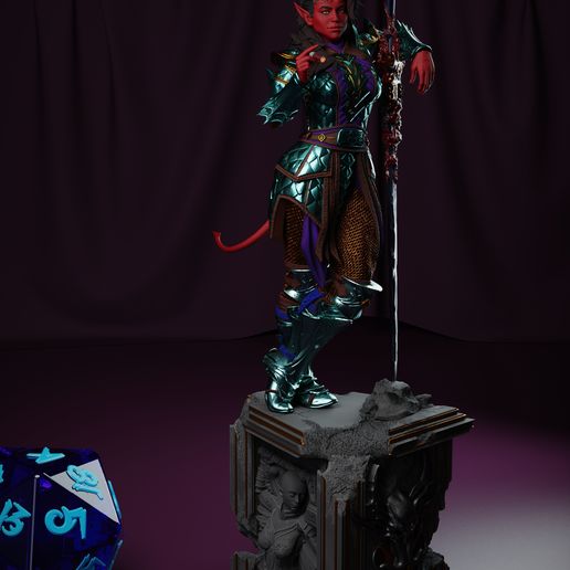 🎨 Karlach BG3 - 32mm and 75mm mini・ 3D File for 3D printing・Cults