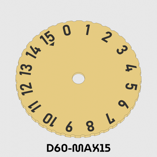 🎲 Life/Score Counter D60 : Max 15・ STL File for 3D printing・Cults