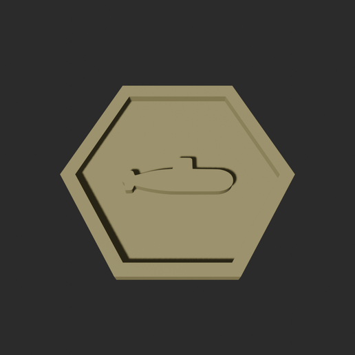 🎲 Submarine Meeple Hexagon – 3D Printable Game Token・ 3D File for 3D ...