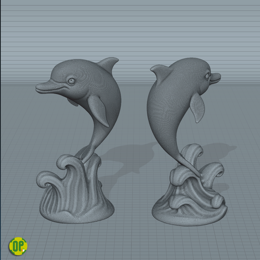 🐬 Decorative Dolphin - Multicolored Ready - 4 colors -・ 3D File for 3D ...