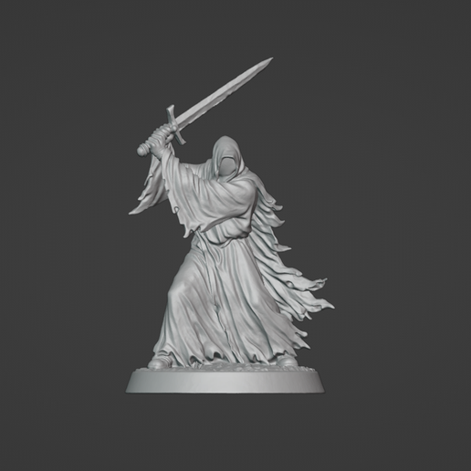 🎲 Shadow Wraith Swordmasters – 3-Pose Pack (32–40 mm One-Piece STLs ...