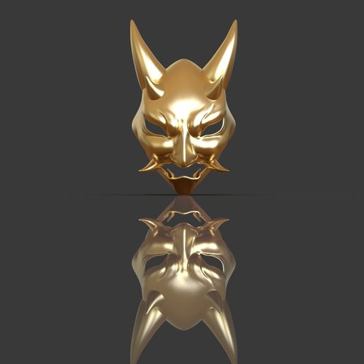 💍 Japanese mask・ STL File for 3D printing・Cults