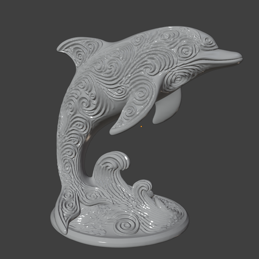 🐬 Dolphin Statuette・ STL File for 3D printing・Cults