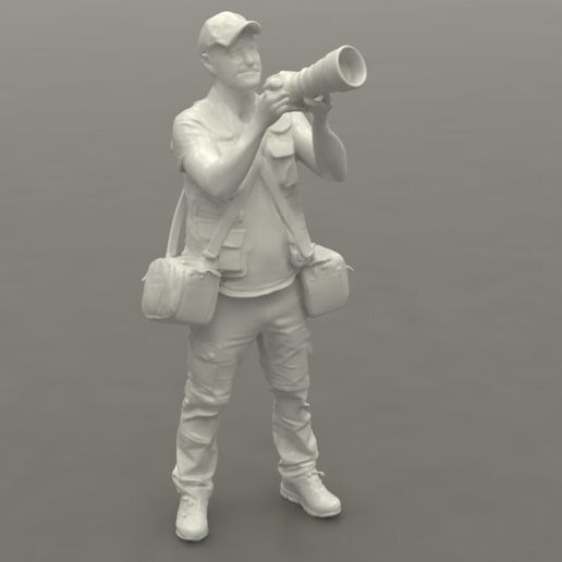 👨 Man with camera 20・ STL File for 3D printing・Cults