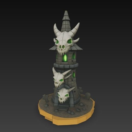 evil wizard tower art